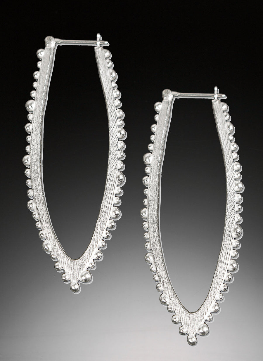 Bumpy Linear Hoop Earrings · Artful Home