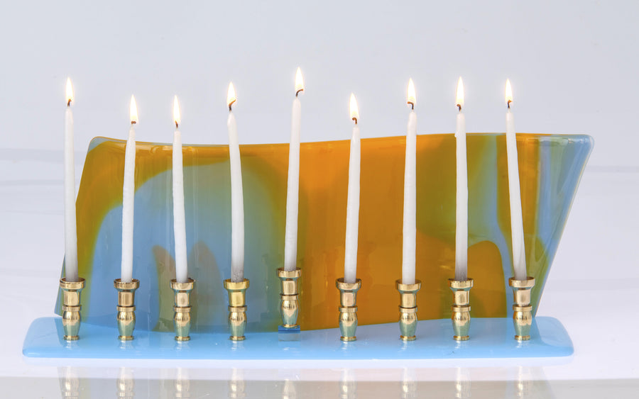 Ocean Wave Menorah · Artful Home