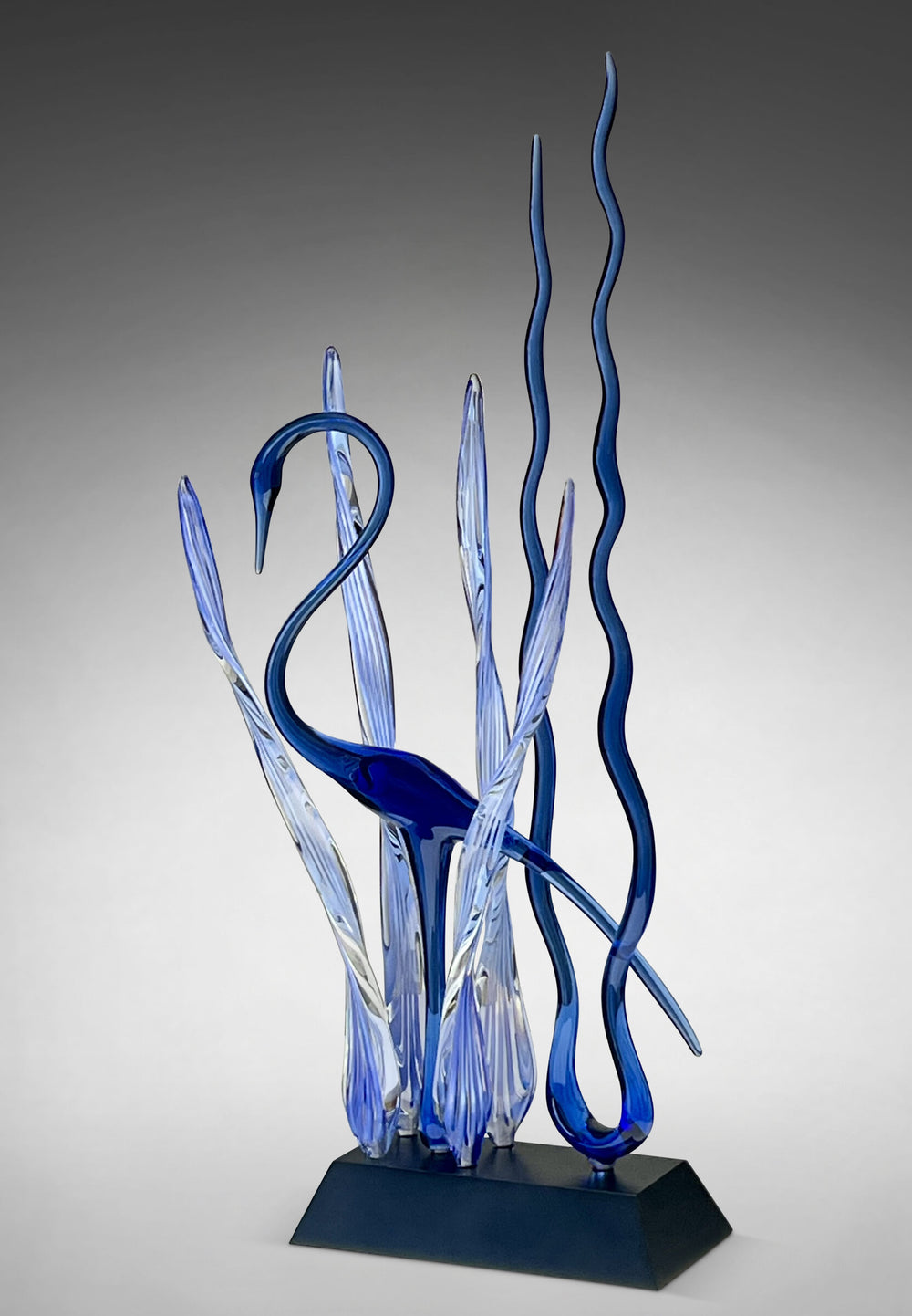 Dancing Heron in the Marsh IV, Cerulean Blue · Artful Home