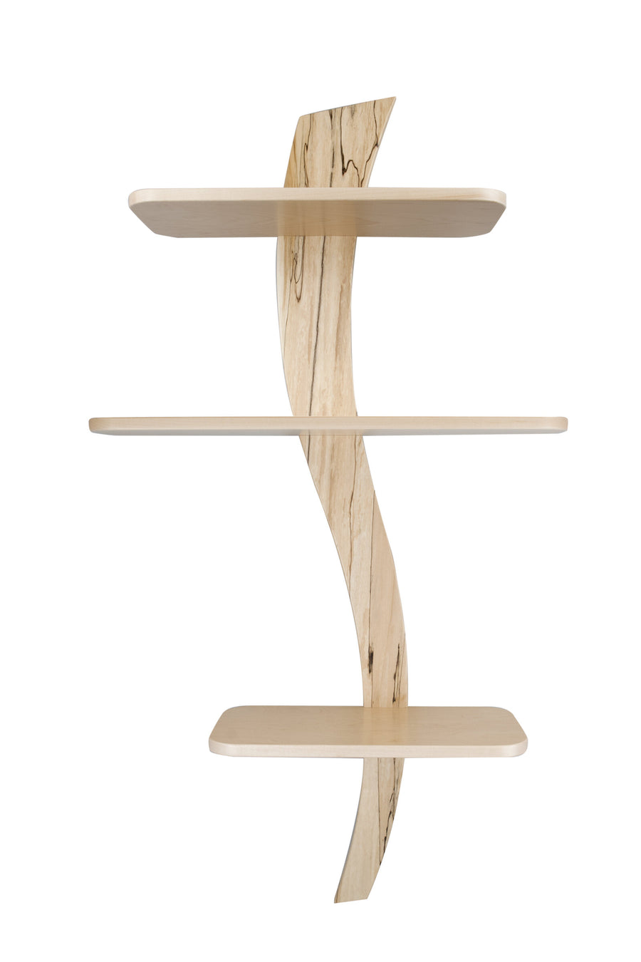 Spalted Maple Zephyr Wall Shelf · Artful Home