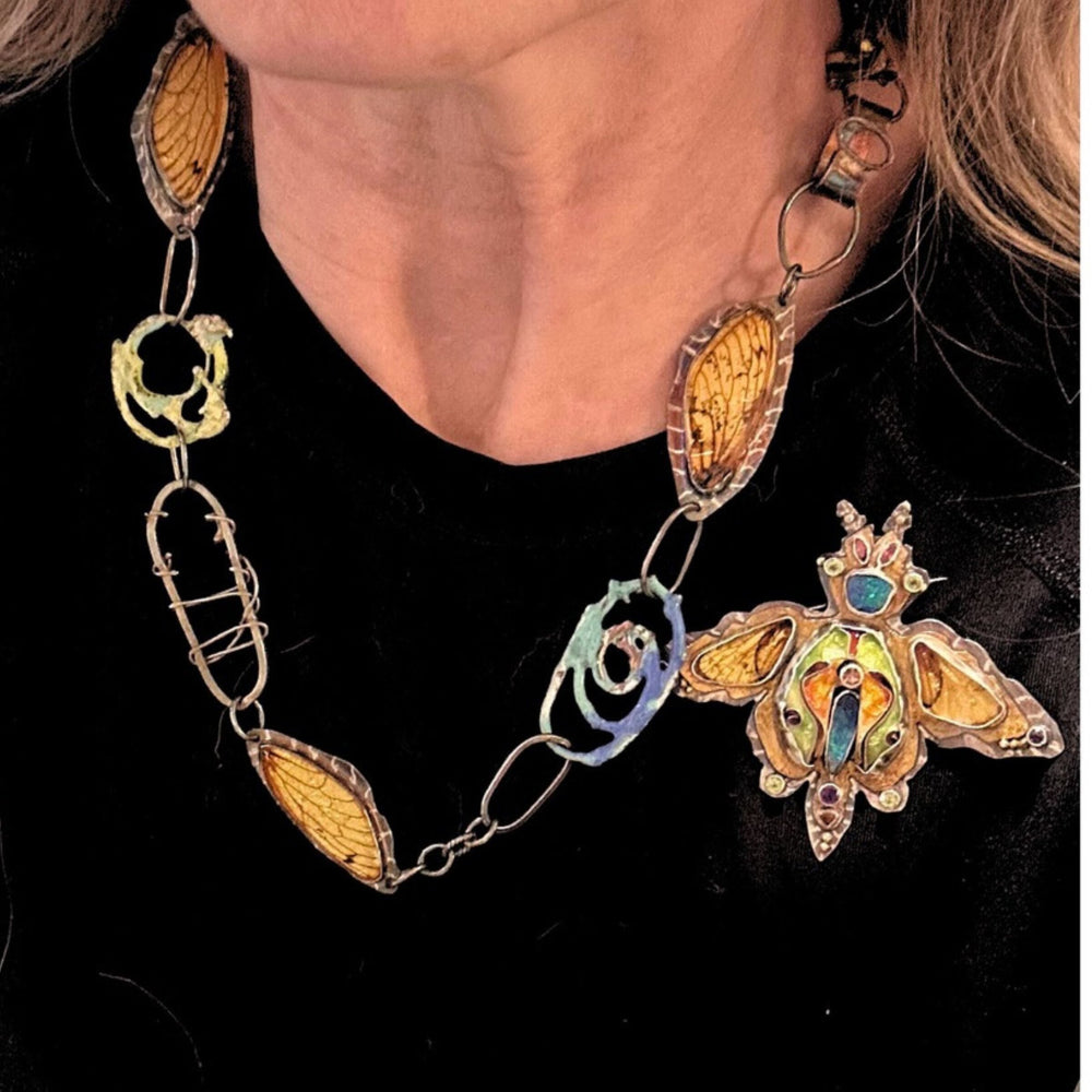 Flying Scarab Statement Pin & Pendant · Artful Home