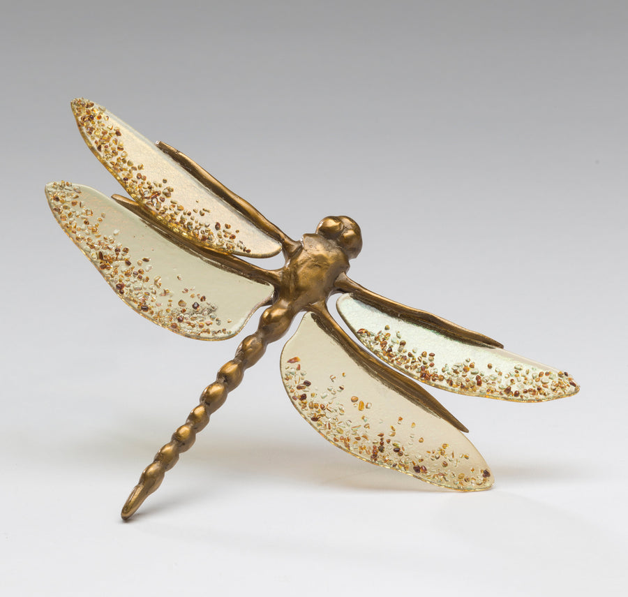 Brown Dragonfly with Amber Wings · Artful Home