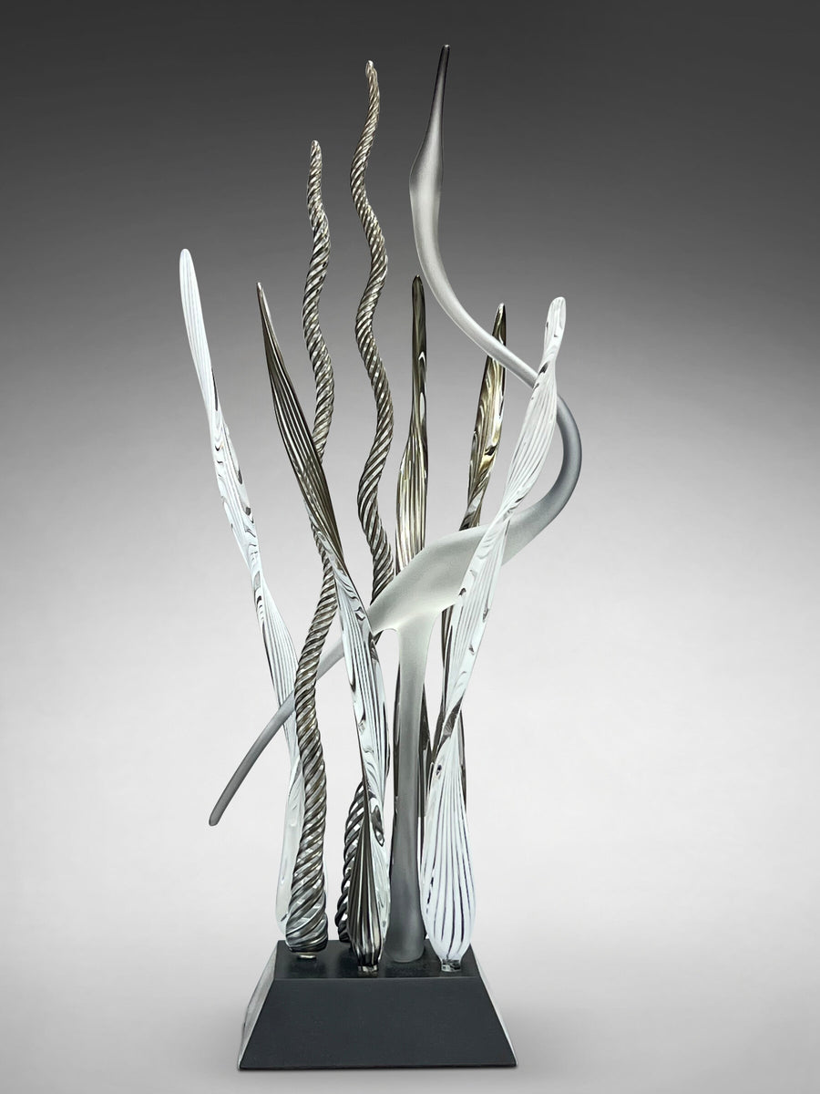 Meadow Marsh Heron, Satin Silver Smoke · Artful Home