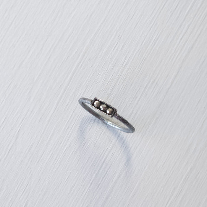 Horizontal Three Stone Segment Stacking Ring · Artful Home